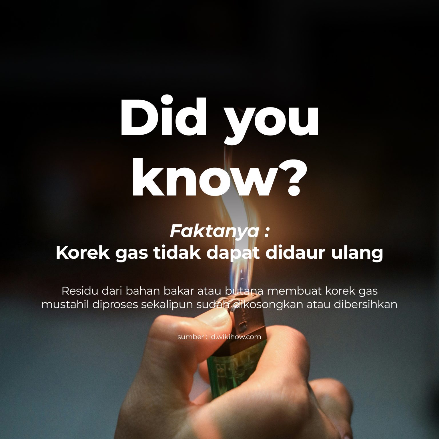Korek Gas Tidak Bisa Didaur Ulang, Sementara Korek Api Kayu Sangat ...